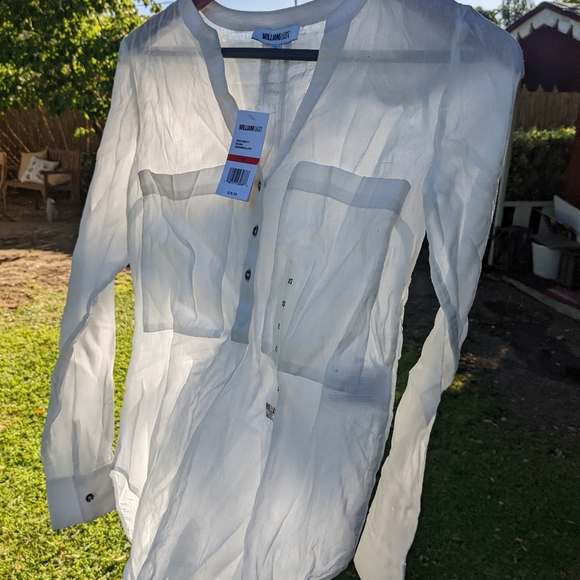 William Rast | Tops | Offwhite Sheer Blouse | Poshmark